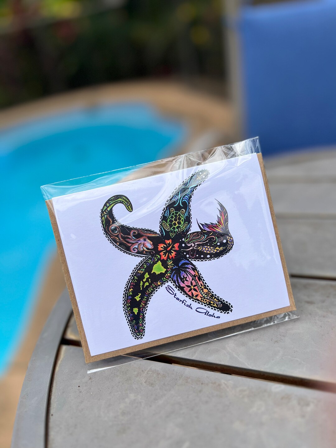 Starfish Notecard - Etsy