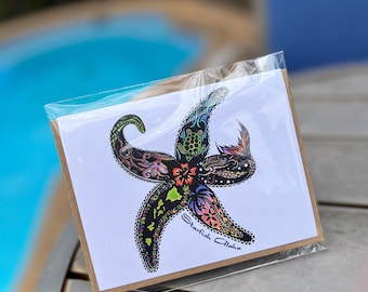 Starfish Stationery Note Cards Set of 10 With Matching - Etsy