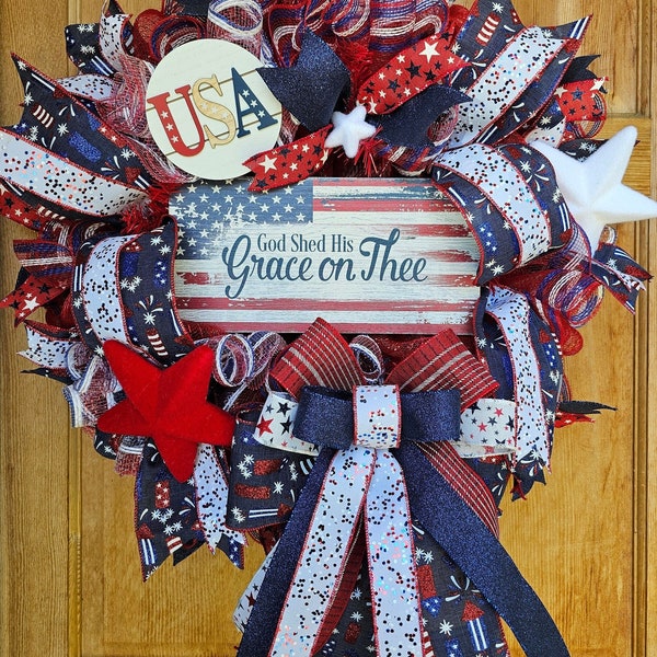 Labor Day Wreath - Etsy
