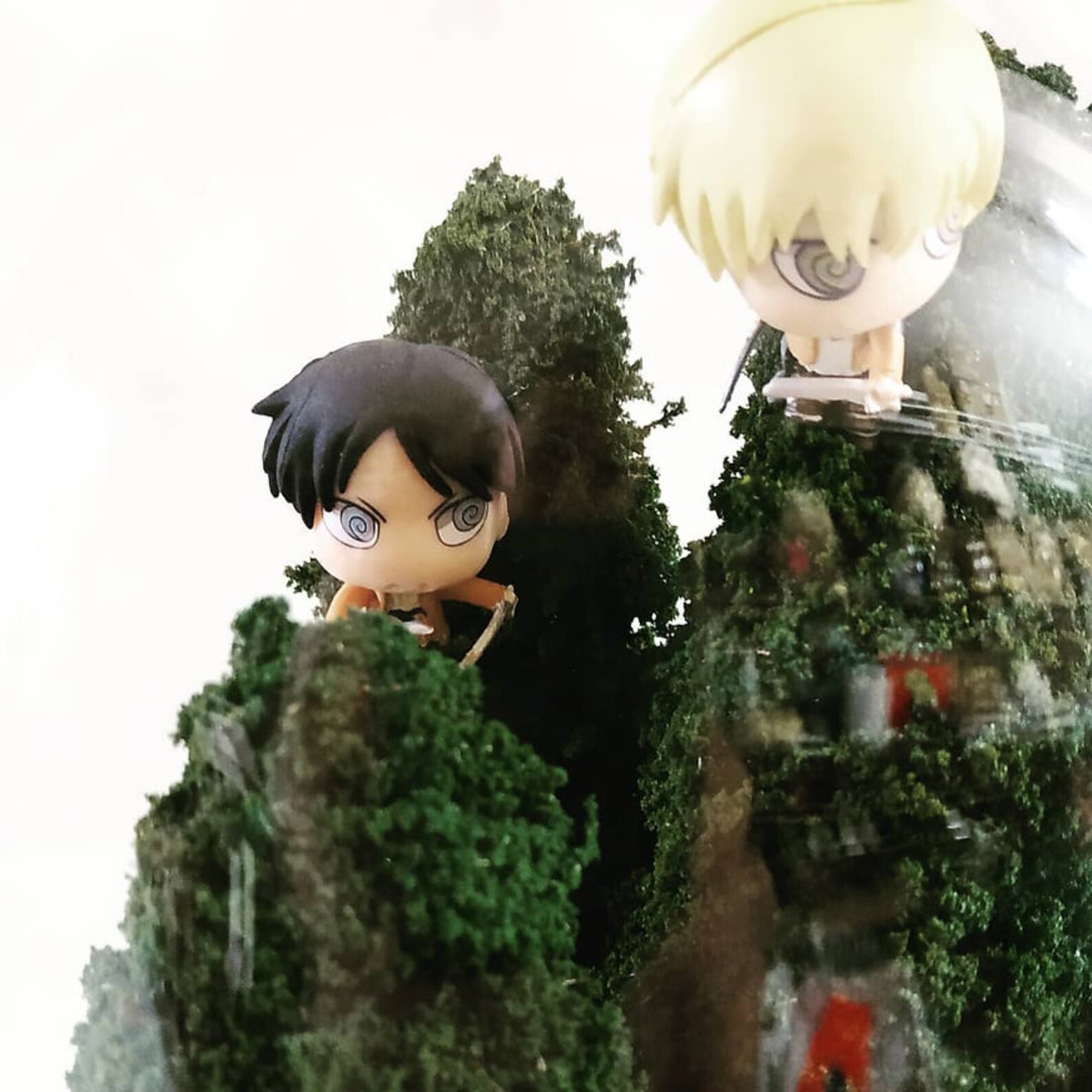 AOT Forest of Giant Trees Chibi Eren Levi Mikasa and - Etsy