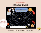 Printable Space Reward Chart Astronaut Sticker Chart - Etsy