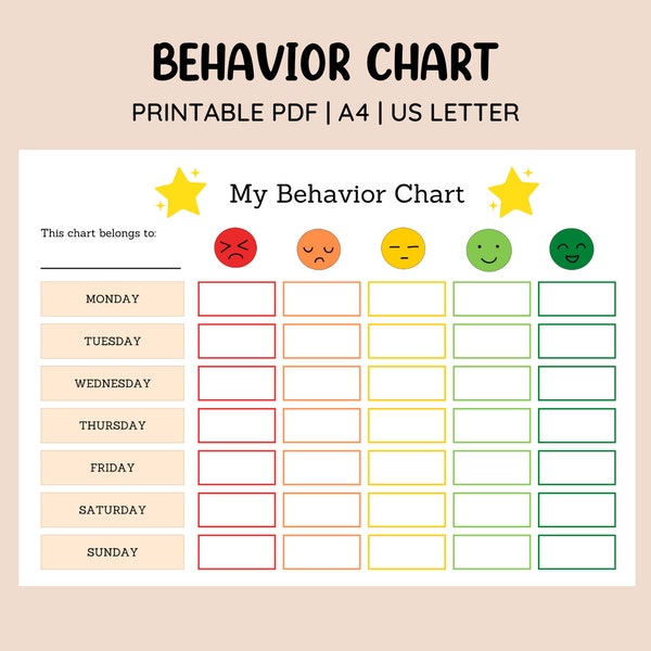 Behavior Chart - Etsy
