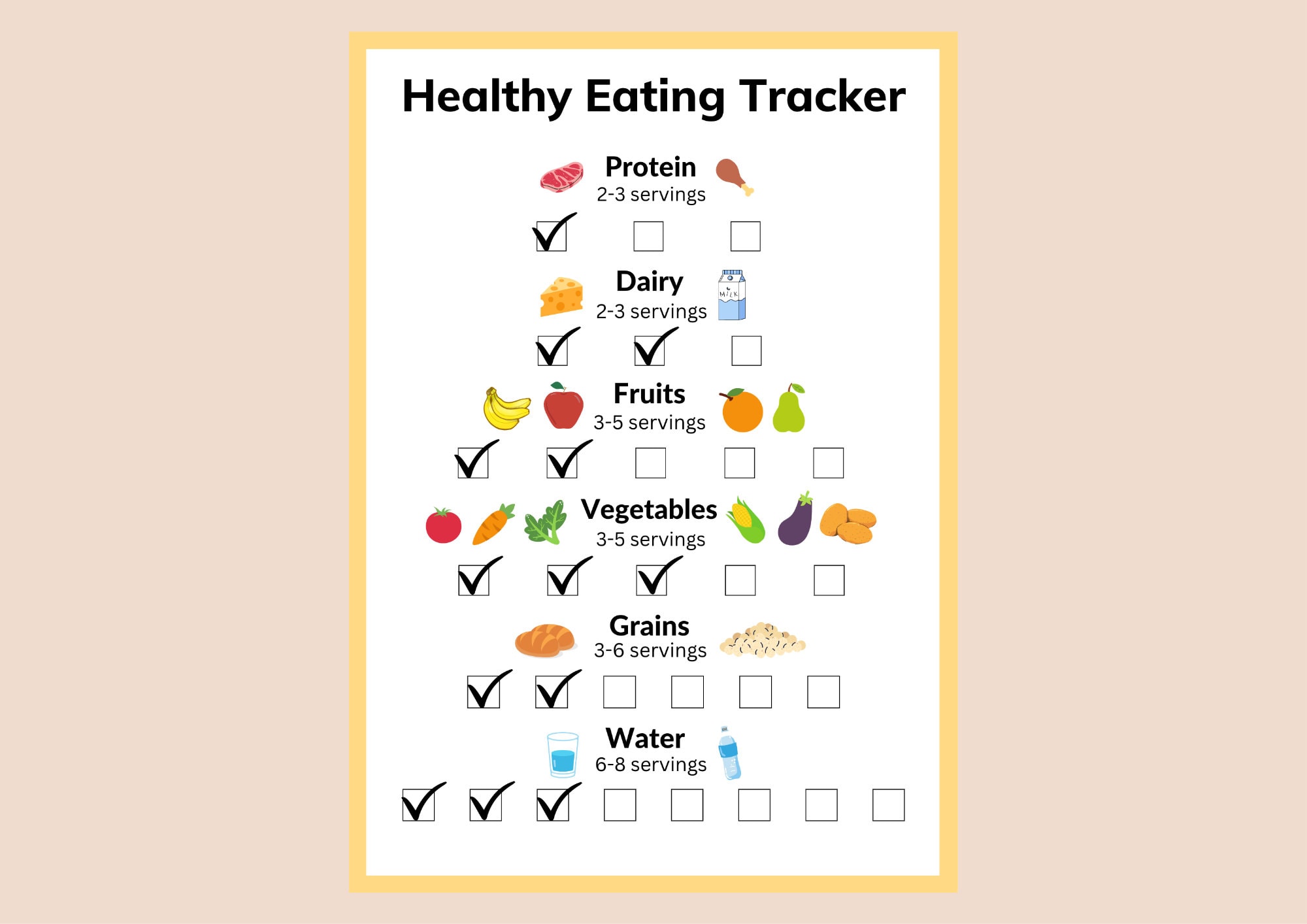 Pyramid Printable Food Diary