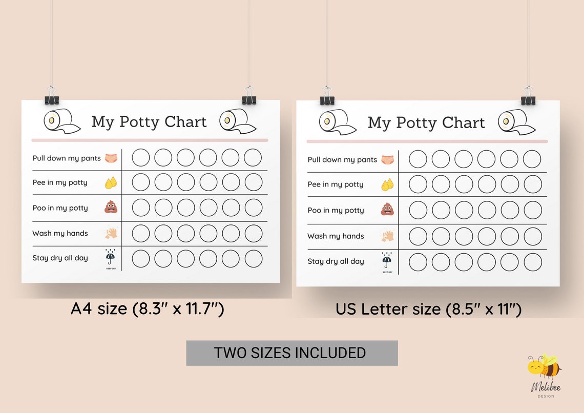 Printable Cute Potty Training Chart Sticker Chart - Etsy