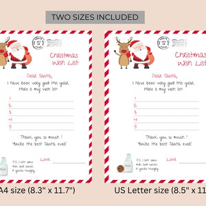 Printable Letter to Santa and Envelope • Santa Letter • Kids Christmas ...