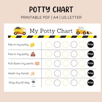Garbage Truck Potty Training Chart: Reward System (printable PDF & JPEG ...