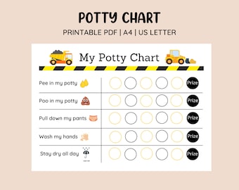 Printable Weekly Potty Training Chart • Potty Sticker Chart • Toddler ...