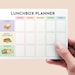 Printable Lunchbox Planner • School Lunch Box Planner • Packing Kids ...