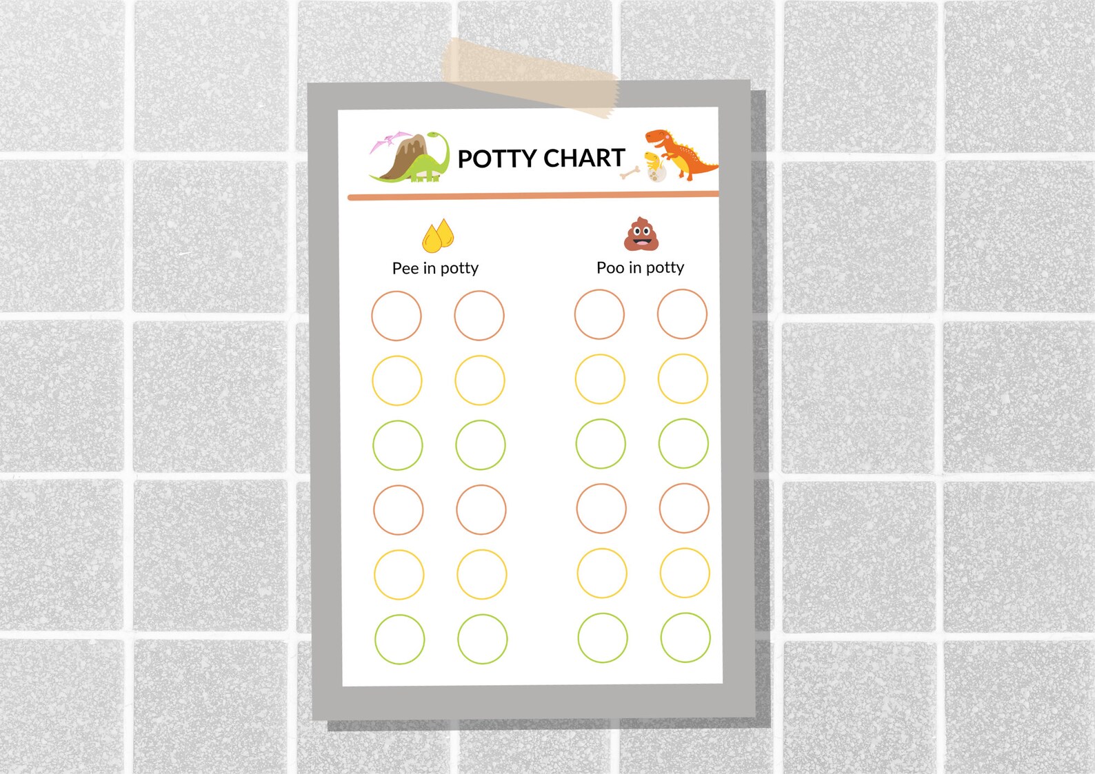 Printable Dinosaurs Potty Training Chart Sticker Chart - Etsy