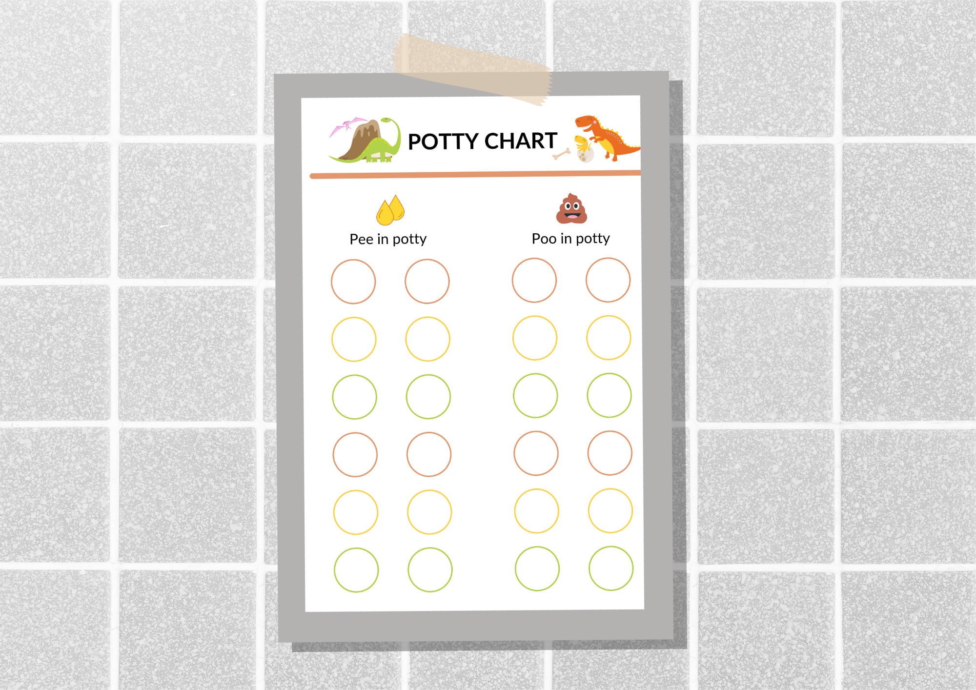 Printable Dinosaurs Potty Training Chart Sticker Chart - Etsy
