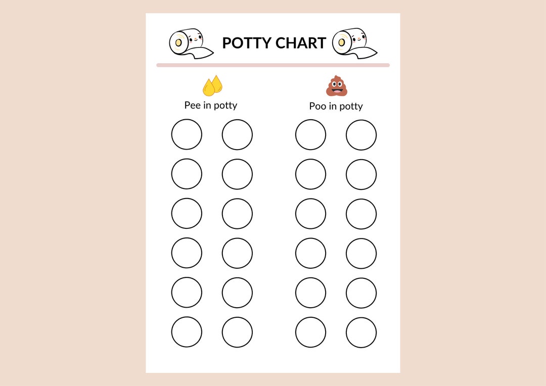 Printable Potty Training Chart Sticker Chart Toilet Training Reward ...