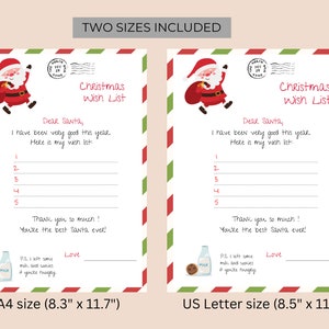 Printable Letter to Santa and Envelope • Santa Letter • Kids Christmas ...
