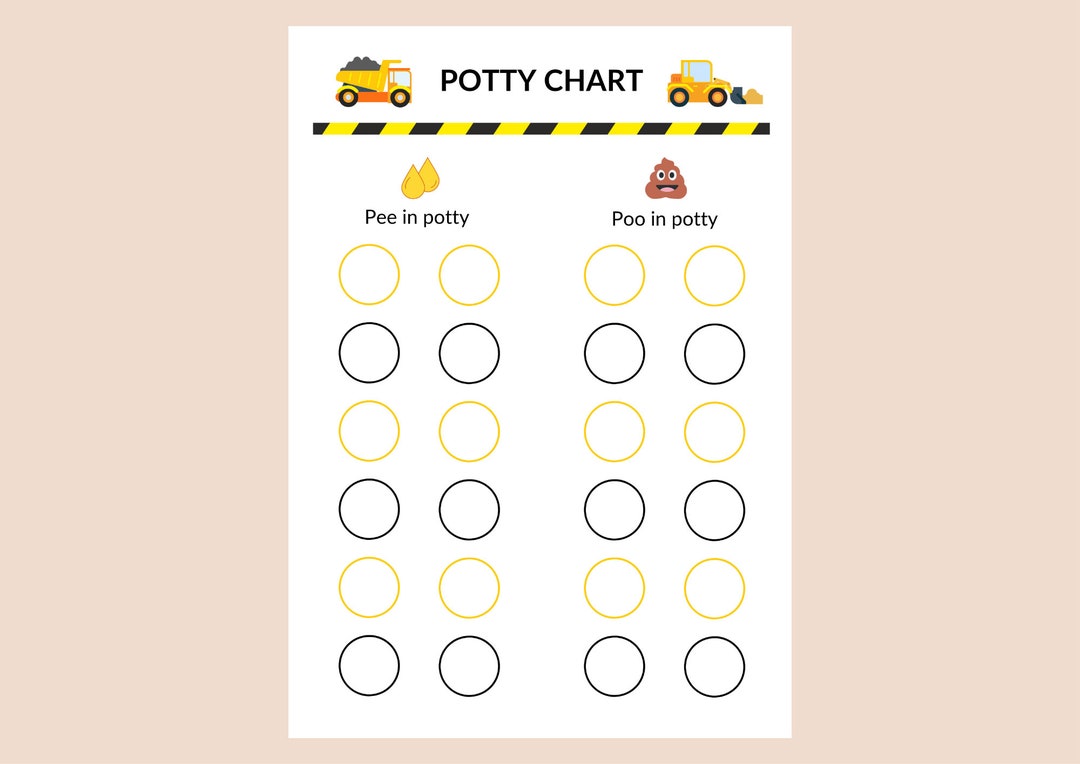 Printable Potty Training Chart • Potty Sticker Chart • Toddler Toilet ...