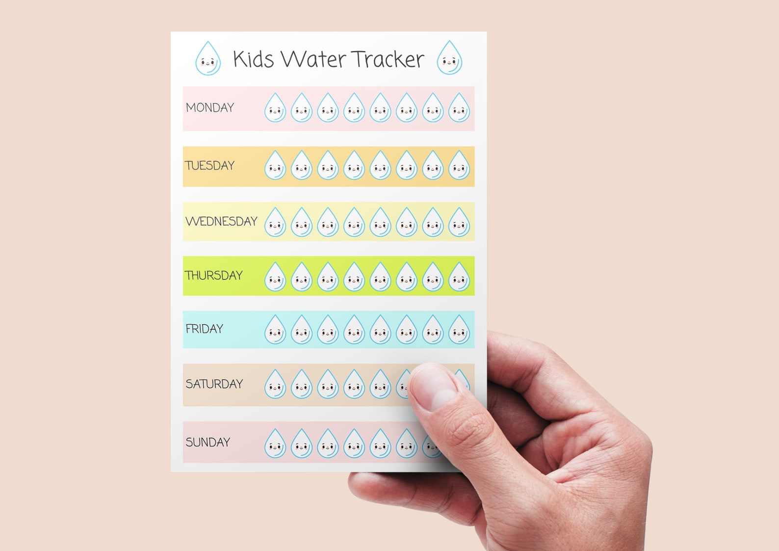 Printable Kids Water Tracker • Hydration Tracker • Healthy Lifestyle ...