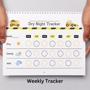 Printable Dry Night Bedwetting Chart • Dry Night Tracker • Toilet ...