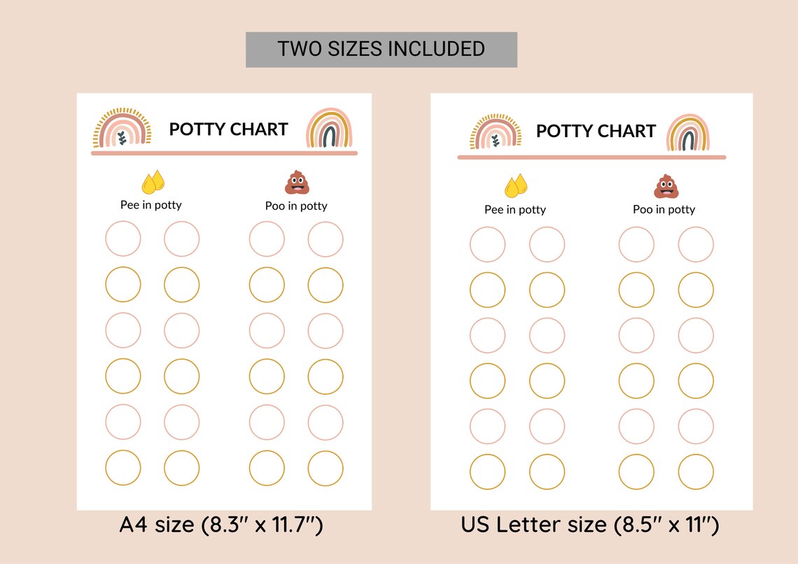 Printable Rainbow Potty Training Chart • Potty Sticker Chart • Toddler ...