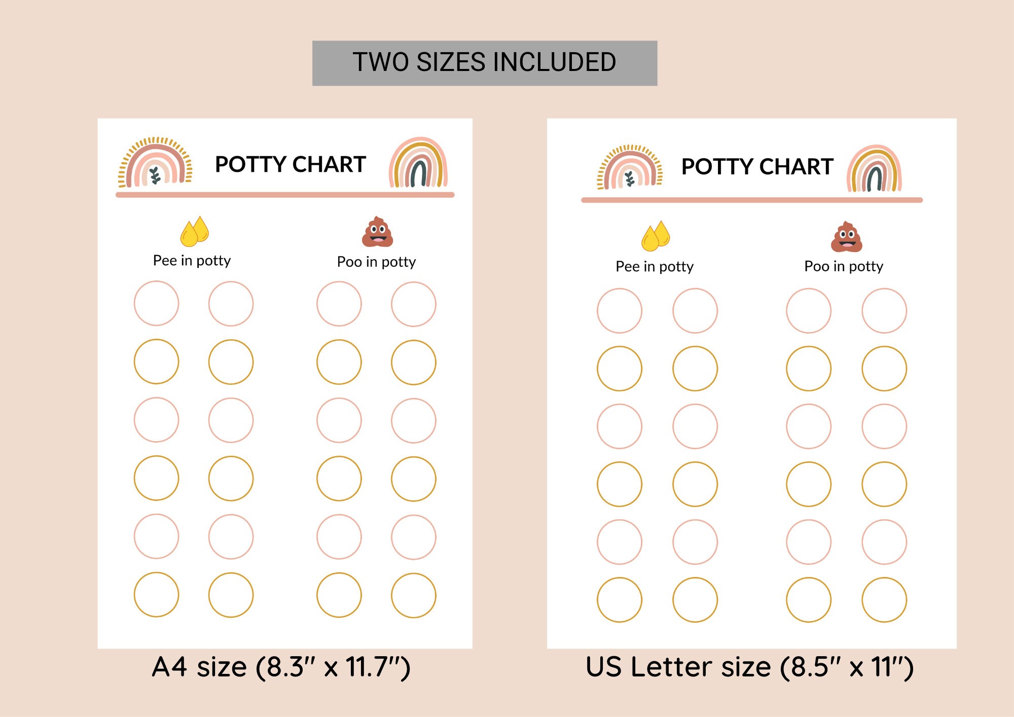 Printable Rainbow Potty Training Chart • Potty Sticker Chart • Toddler ...