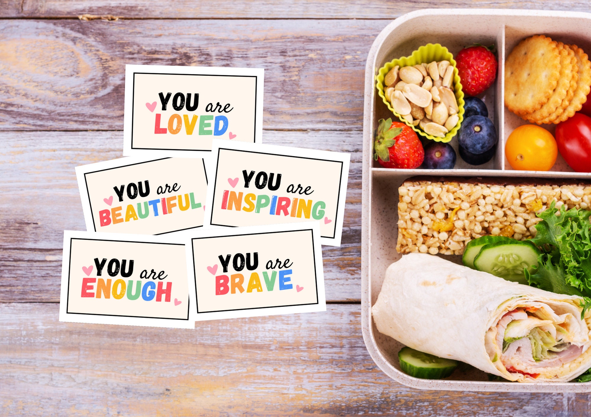 Printable Lunchbox Notes for Kids and Adults • Positive Affirmation ...