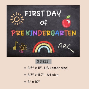 Editable First Day of School Chalkboard Sign • First Day of School ...