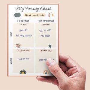 Printable Priority Chart Decision Matrix Eisenhower Matrix - Etsy