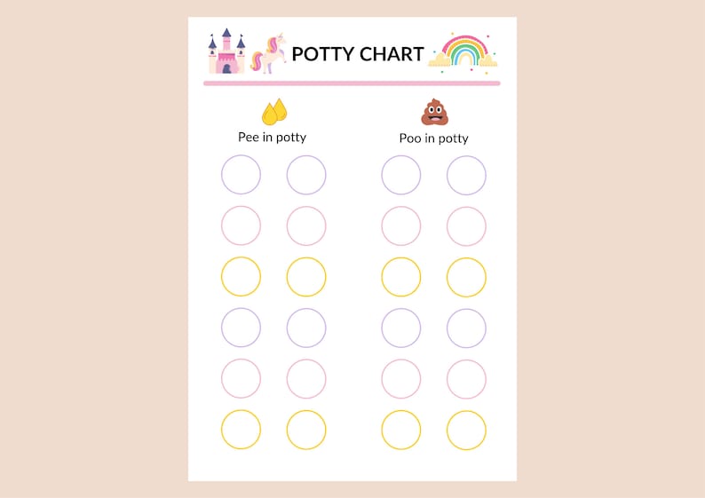 Printable Unicorn Potty Training Chart • Potty Sticker Chart • Toddler ...