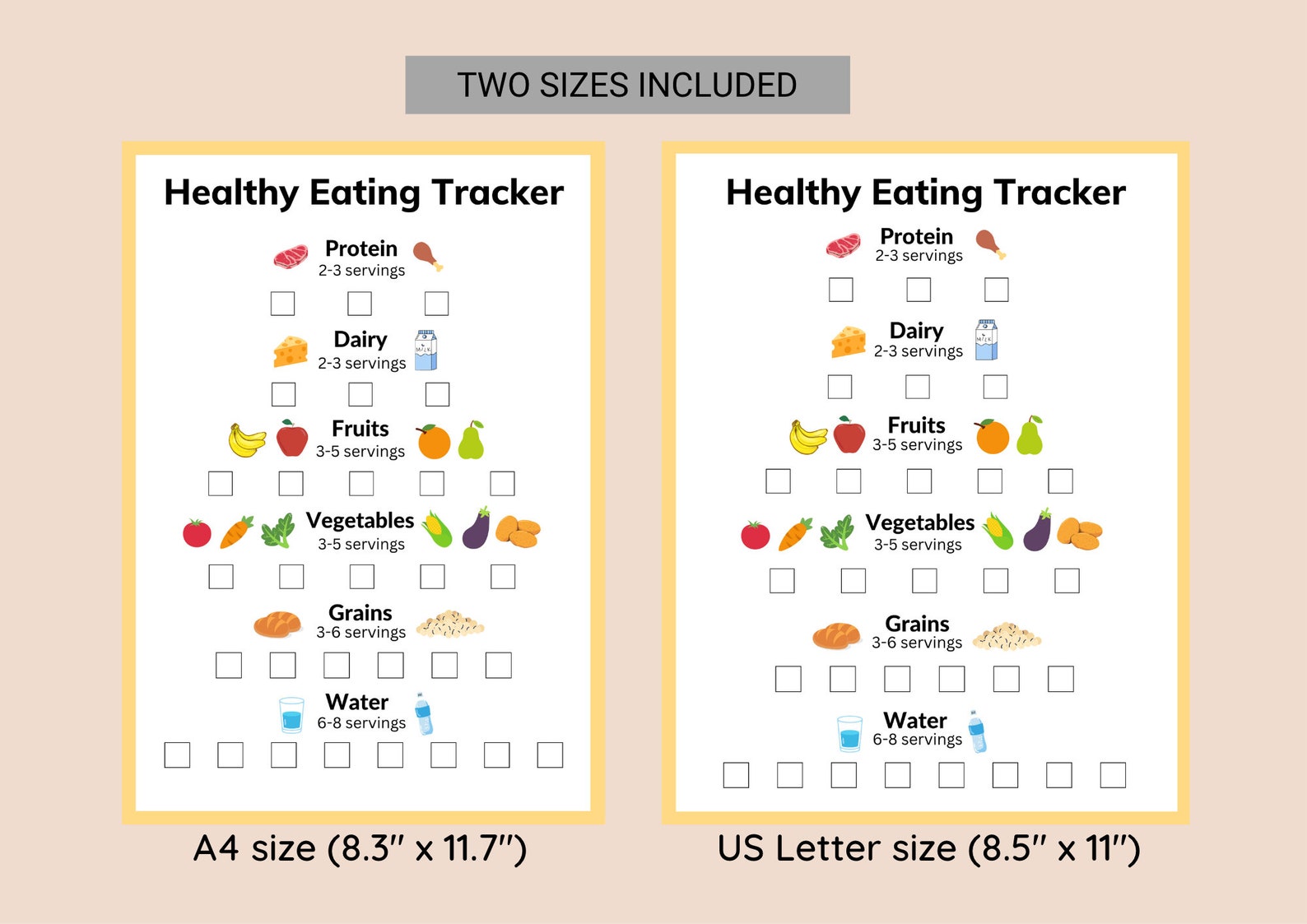 Printable Healthy Eating Tracker • Food Tracker • Kids Food Guide ...