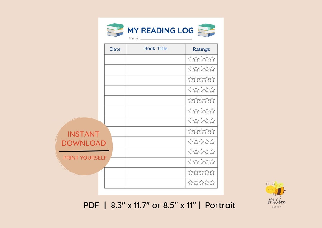 Printable My Reading Log Books Tracker Kids Reading Log Reading ...