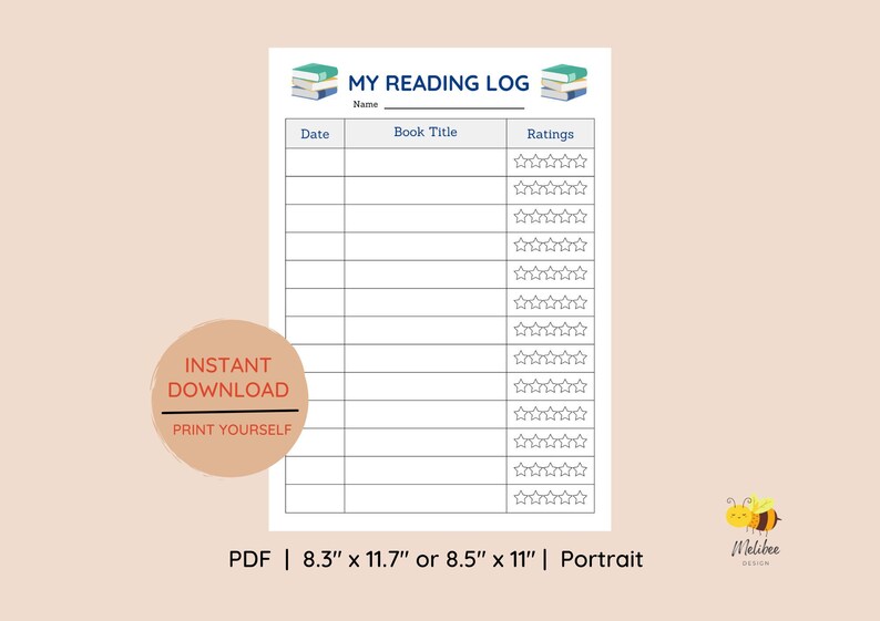 Printable My Reading Log Books Tracker Kids Reading Log Reading ...