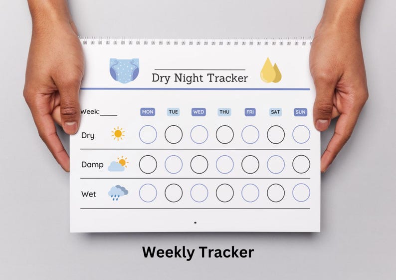 Printable Dry Night Bedwetting Chart • Dry Night Tracker • Toilet ...