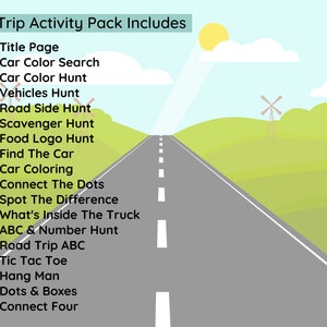 Printable Road Trip Activity Pack for Kids • Road Trip Activity Bundle ...