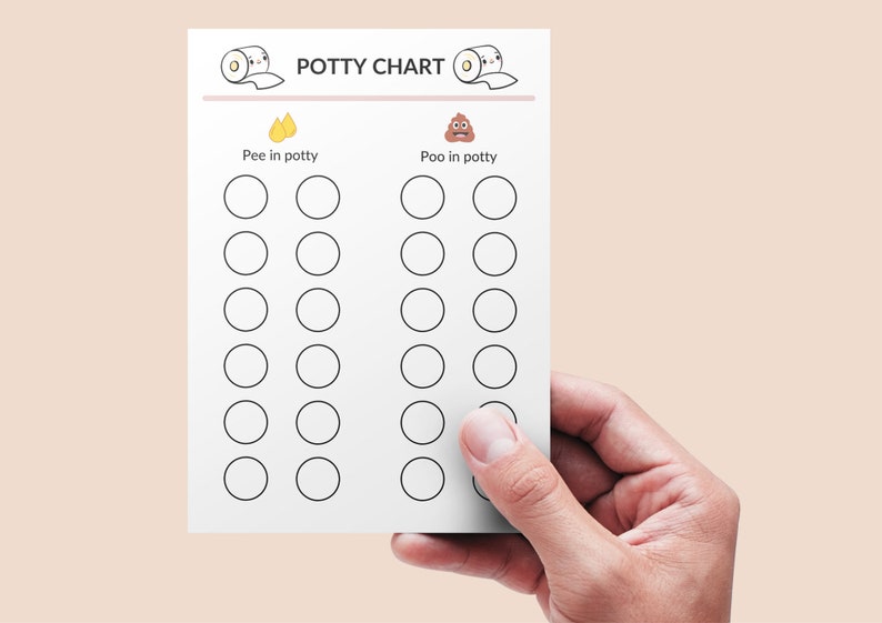 Printable Potty Training Chart • Potty Sticker Chart • Toddler Toilet ...