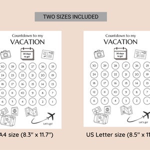 Printable Countdown Calendar • Vacation Countdown • Family Vacation ...