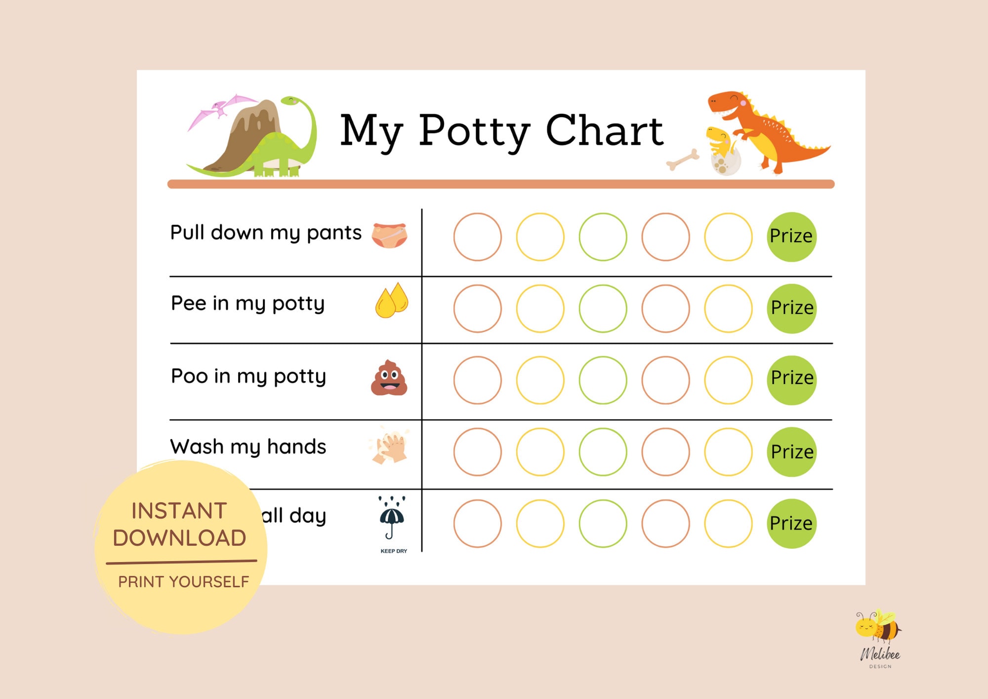 Printable Dinosaur Potty Training Chart • Potty Sticker Chart • Toddler ...