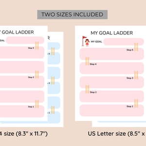 Goal Setting Ladder for Kids • Goal Ladder • Kids Goal Setting ...