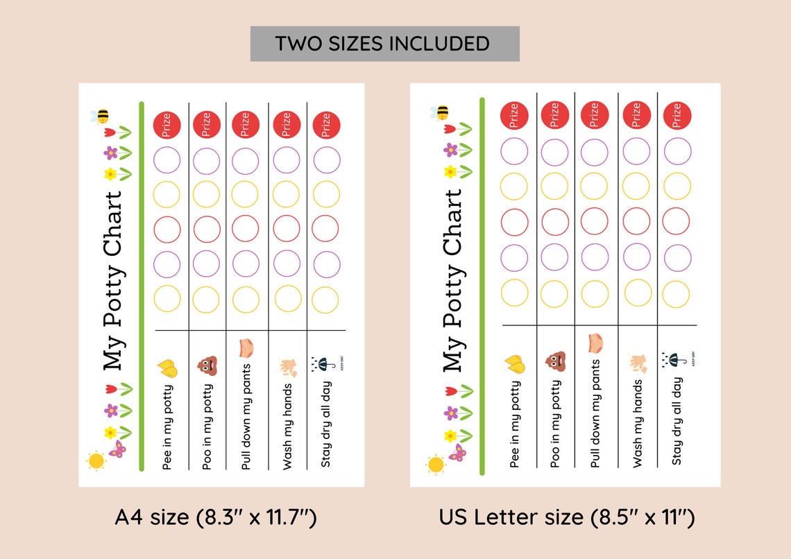 Printable Flowers Potty Training Chart • Potty Sticker Chart • Toddler ...