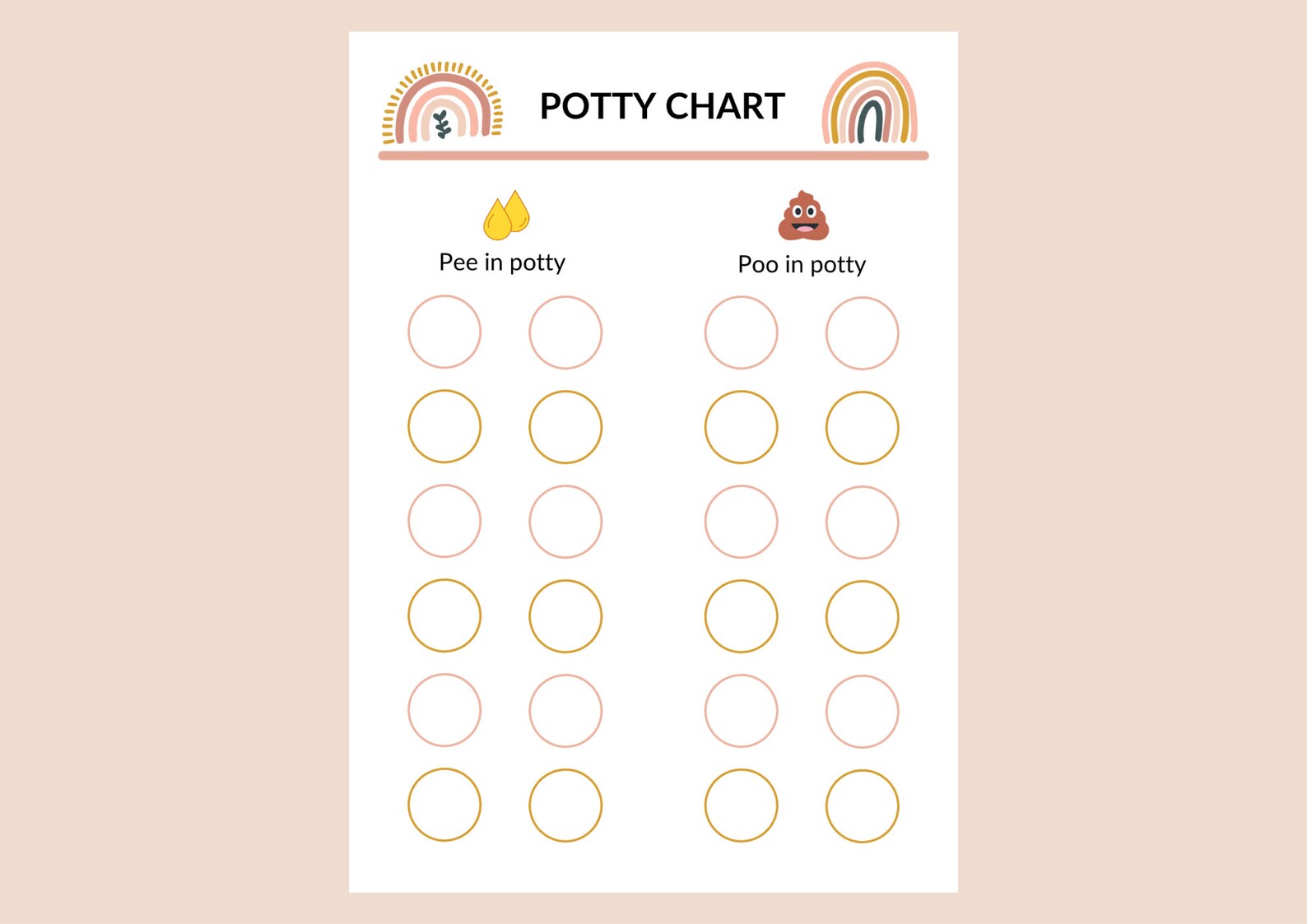 Printable Rainbow Potty Training Chart • Potty Sticker Chart • Toddler ...