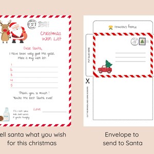 Printable Letter to Santa and Envelope • Santa Letter • Kids Christmas ...