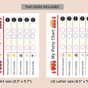 Printable Fire Truck Potty Training Chart • Potty Sticker Chart ...