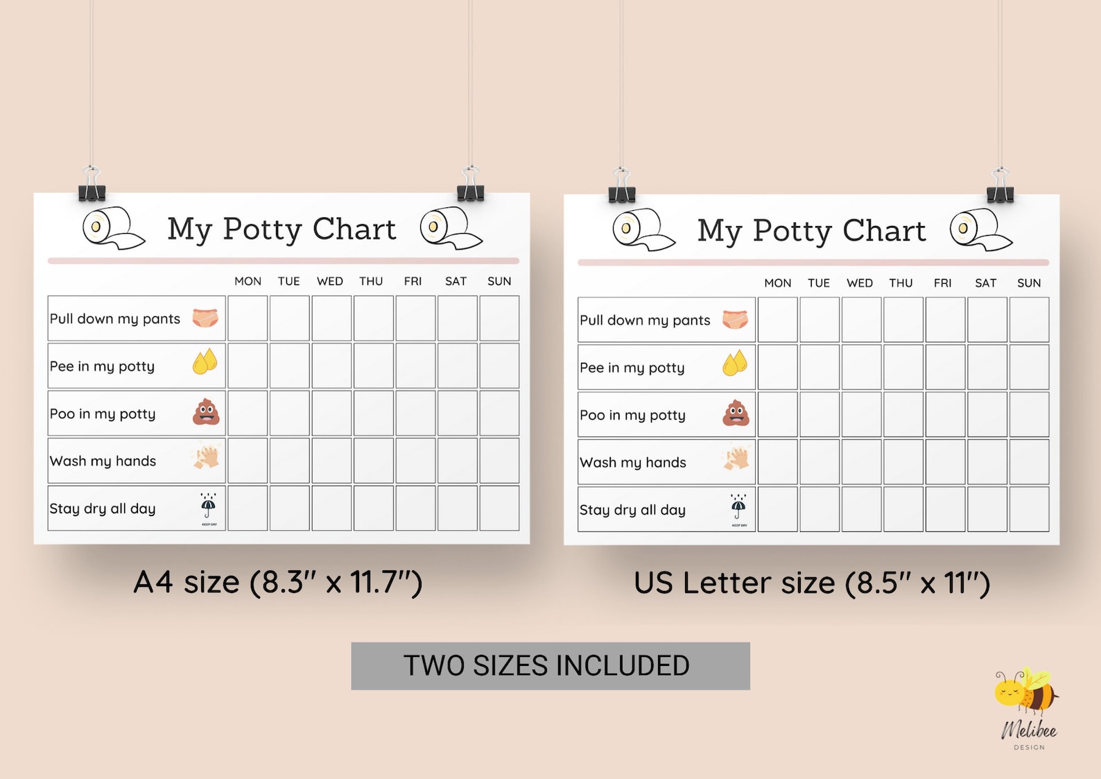 Printable Weekly Potty Training Chart Toilet Training My - Etsy