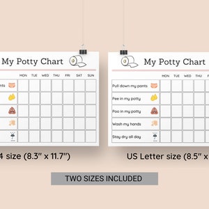 Printable Weekly Potty Training Chart Toilet Training My | Etsy