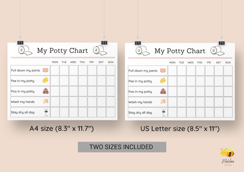 Printable Weekly Potty Training Chart Toilet Training My - Etsy