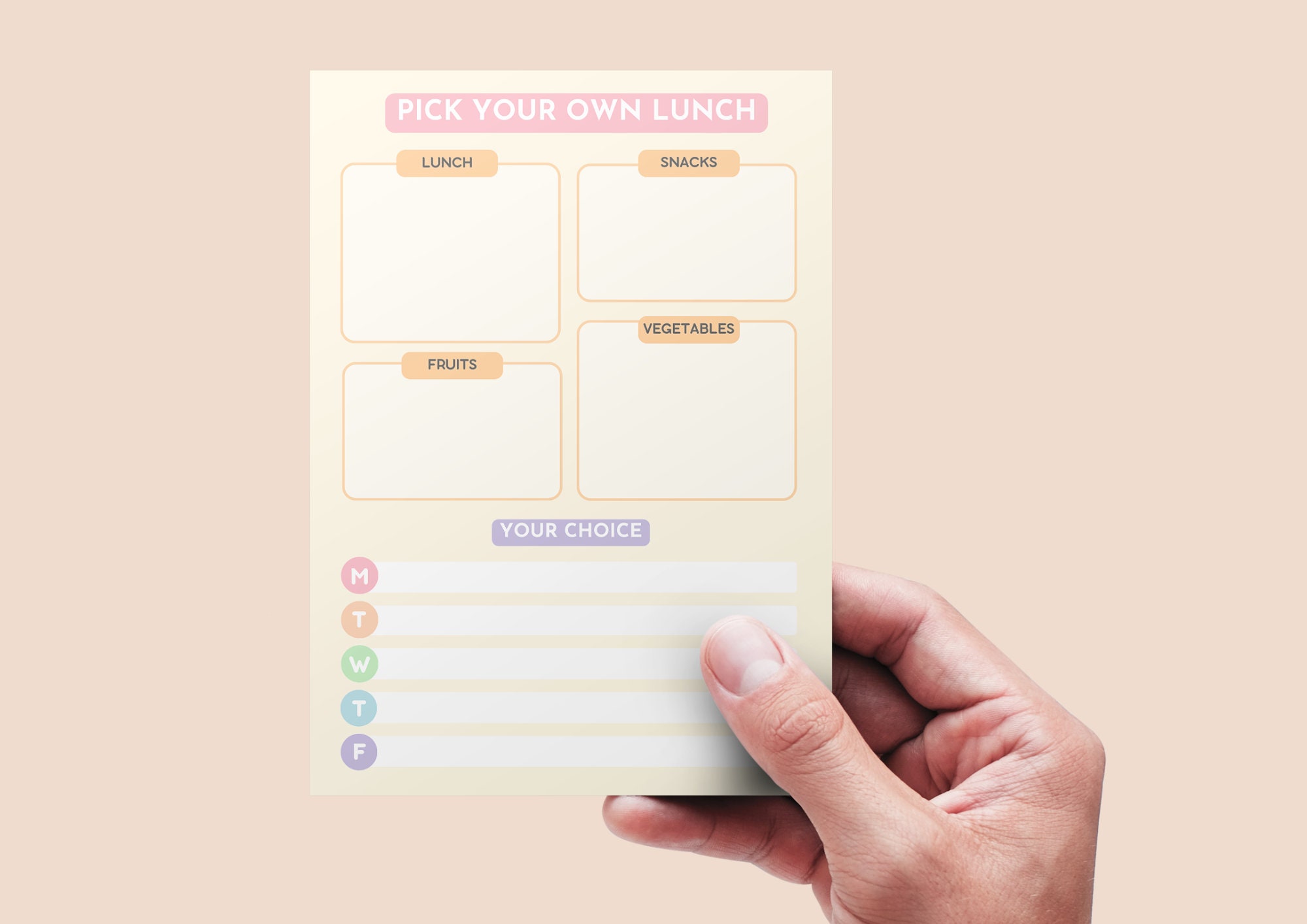 Pick Your Own Lunch Chart • Simple Lunch Packing • Kids Lunchbox ...