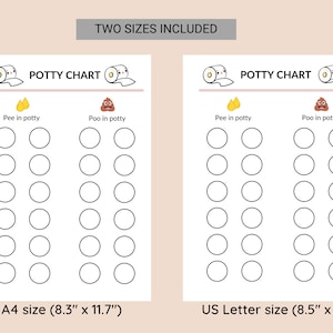 Printable Potty Training Chart • Potty Sticker Chart • Toddler Toilet ...