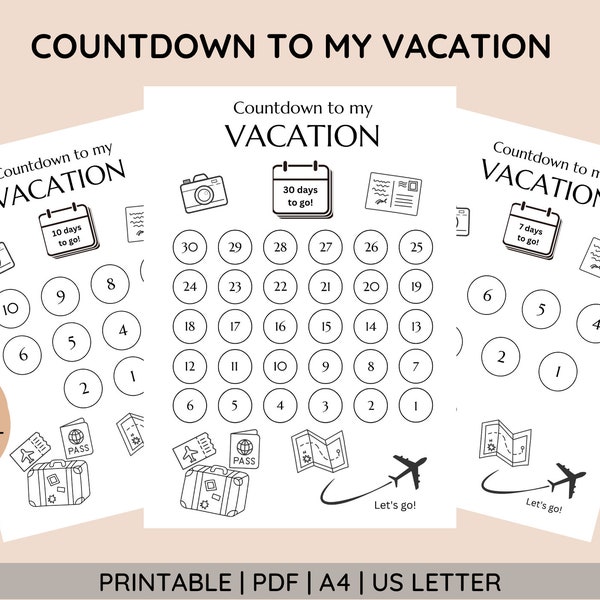 Vacation Countdown - Etsy
