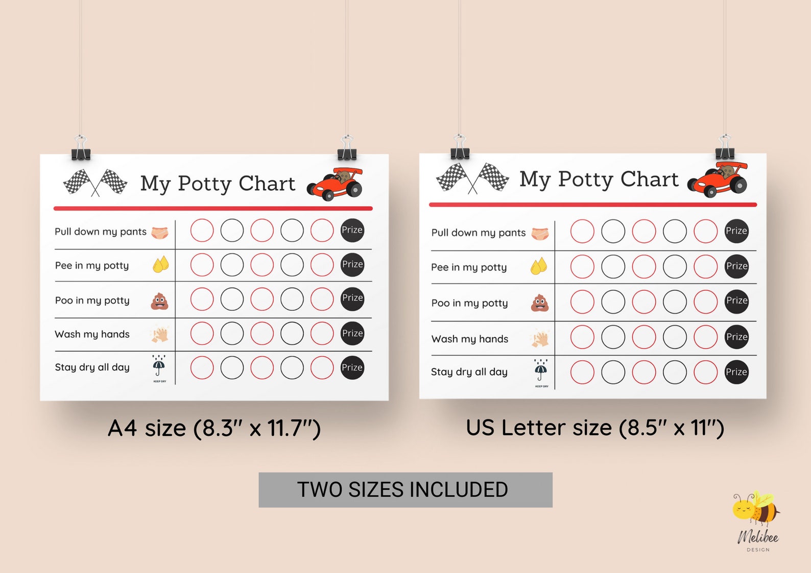 Printable Race Car Potty Training Chart Sticker Chart - Etsy