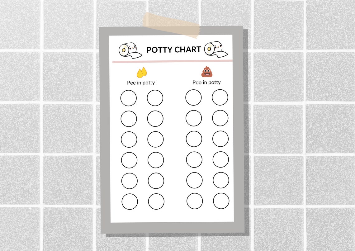 Printable Potty Training Chart Sticker Chart Toilet - Etsy Australia