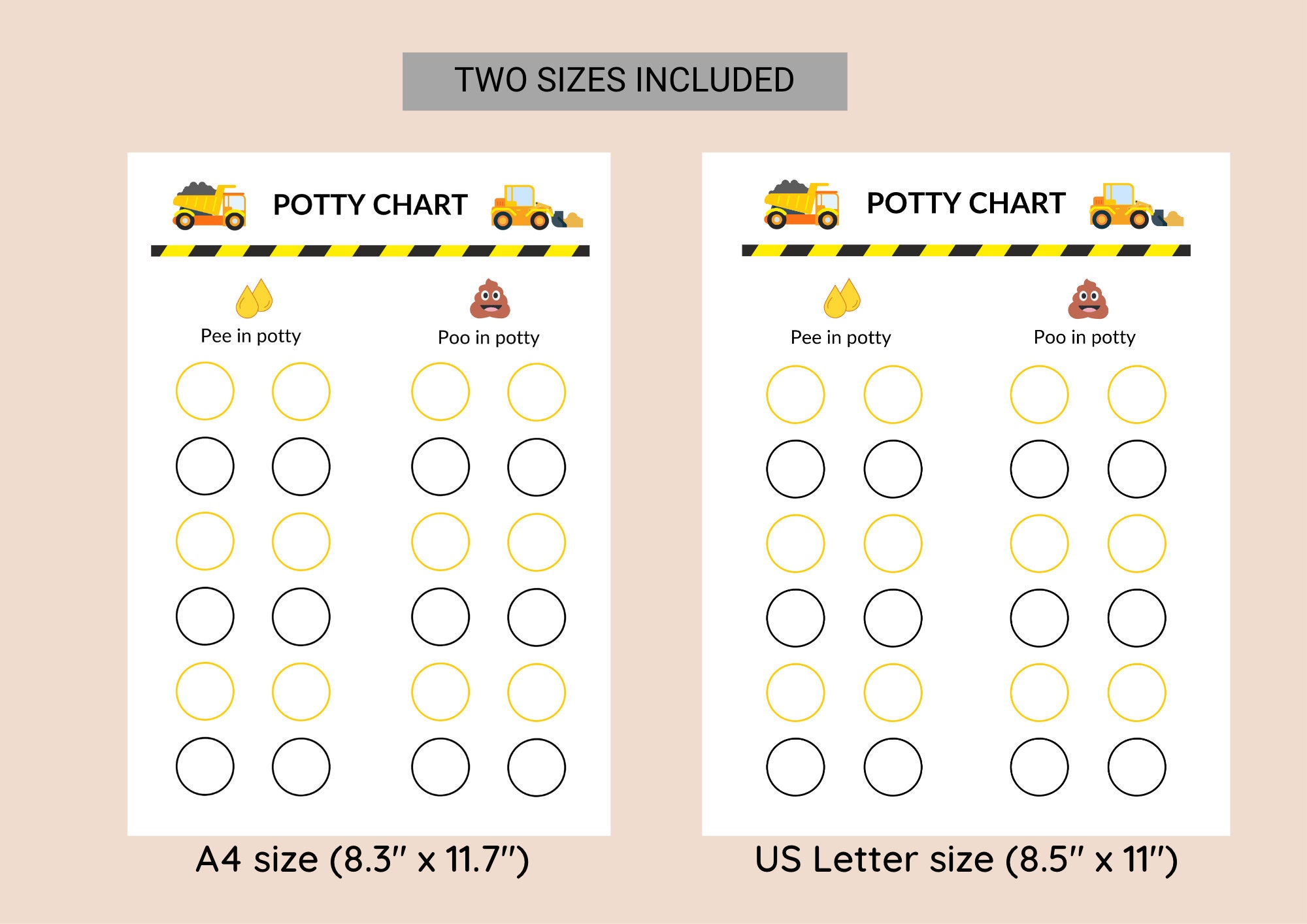 Printable Potty Training Chart • Potty Sticker Chart • Toddler Toilet ...
