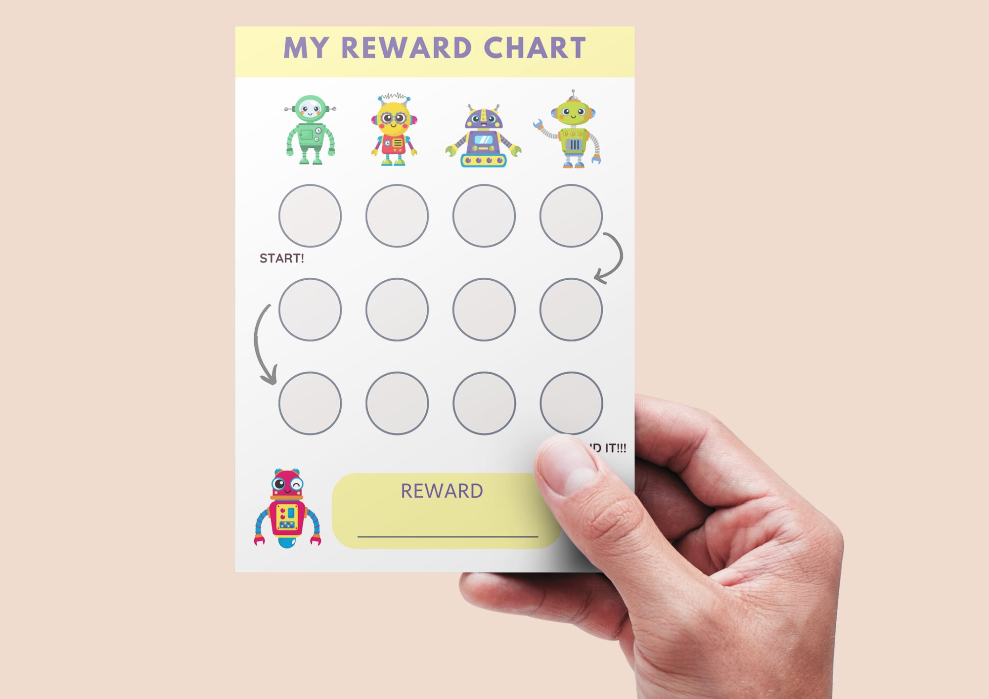 Printable Robot Reward Chart • Sticker Chart • Kids Reward Chart ...