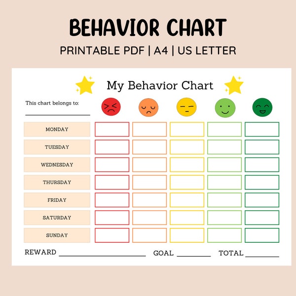 Behavior Chart - Etsy