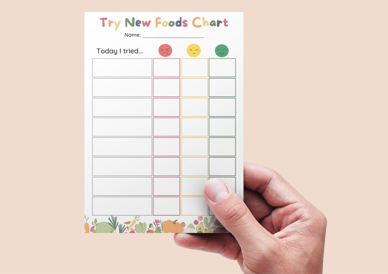 Printable Try New Foods Chart • Picky Eater Chart • Trying New Foods ...